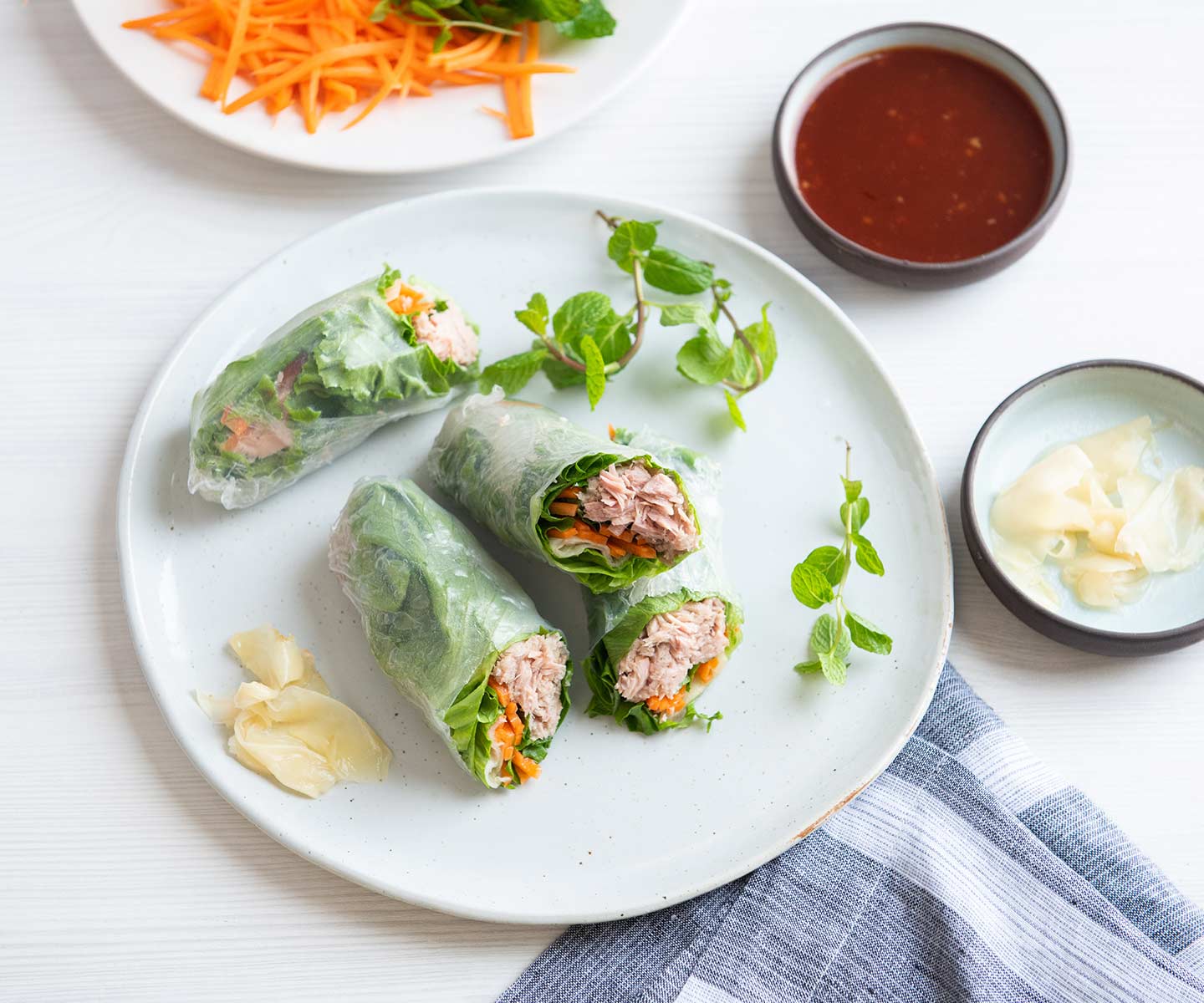 Tuna Rolls with Fresh Ginger Dipping Sauce | Chicken of the Sea